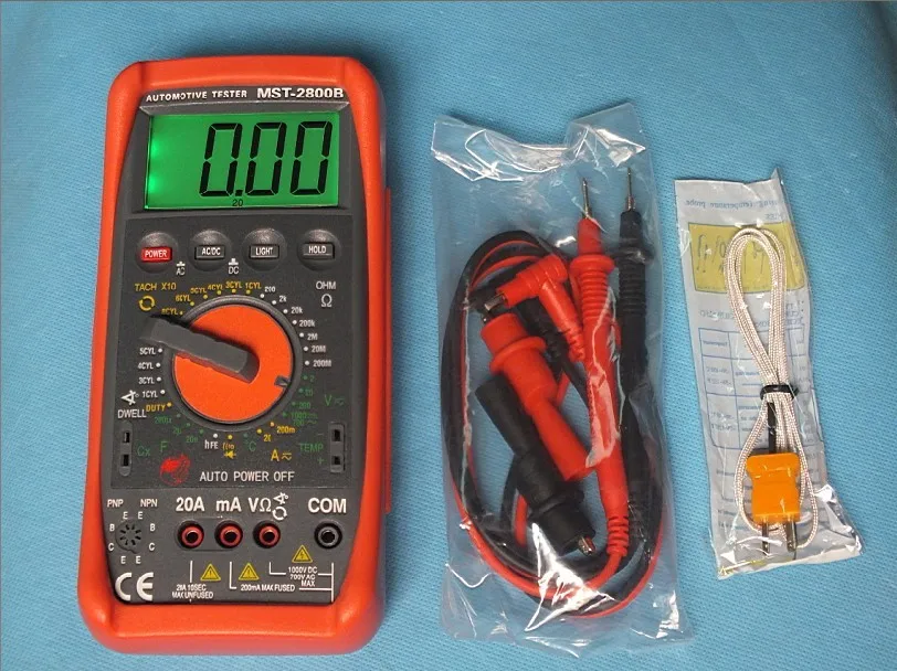 Automotive Multimeter Digital Multimeter MST 2800B 20A ACA/DCA Max Auto ...