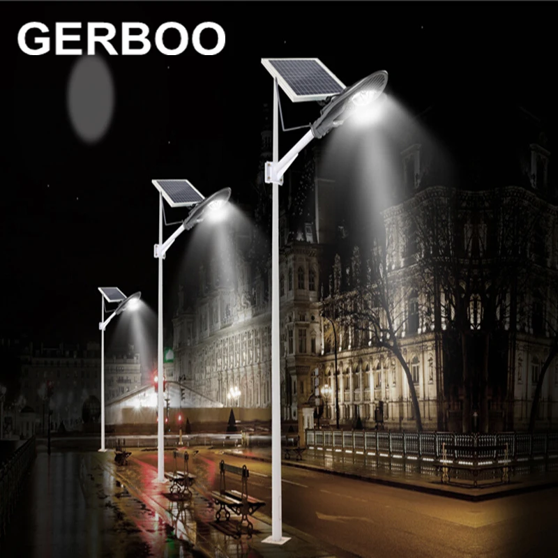 2017 Solar Street Light 16V 60W Solar Panel LED COB 30W Outdoor Garden ...