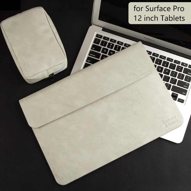 New Pu Leather Laptop Sleeve For Microsoft Surface Pro 4/3 Laptop Bag ...