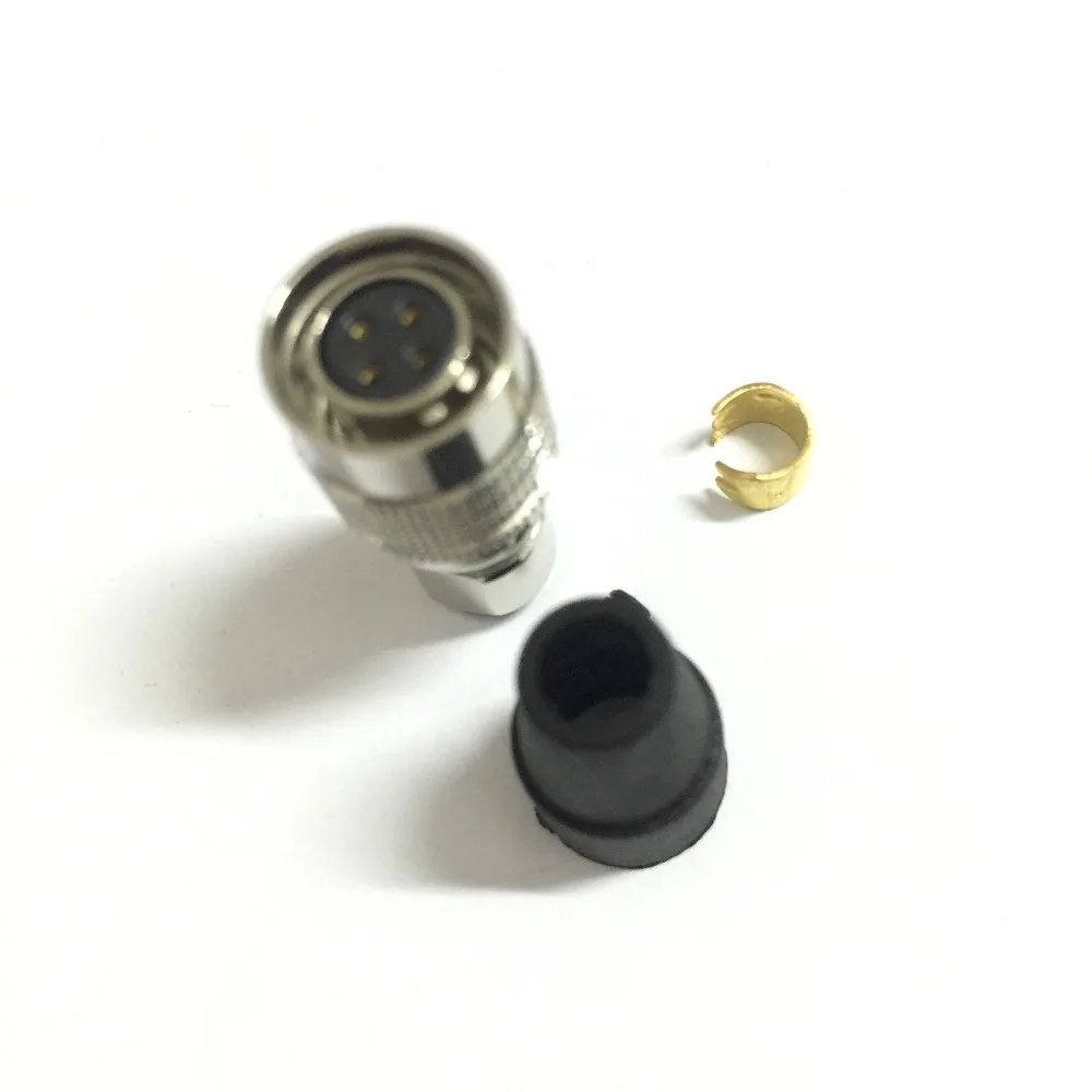 5pcs/lot 4 pin hirose HR10A 7P 4S Female Power Plug Push Pull connector ...