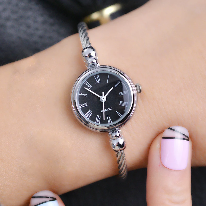 Ulzzang Simple Silver Women Watches Elegant Small Bracelet Female Clock ...