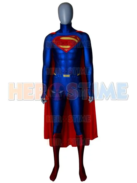 Traje de Superman Spandex Lycra traje Superman para Cosplay con capa ...