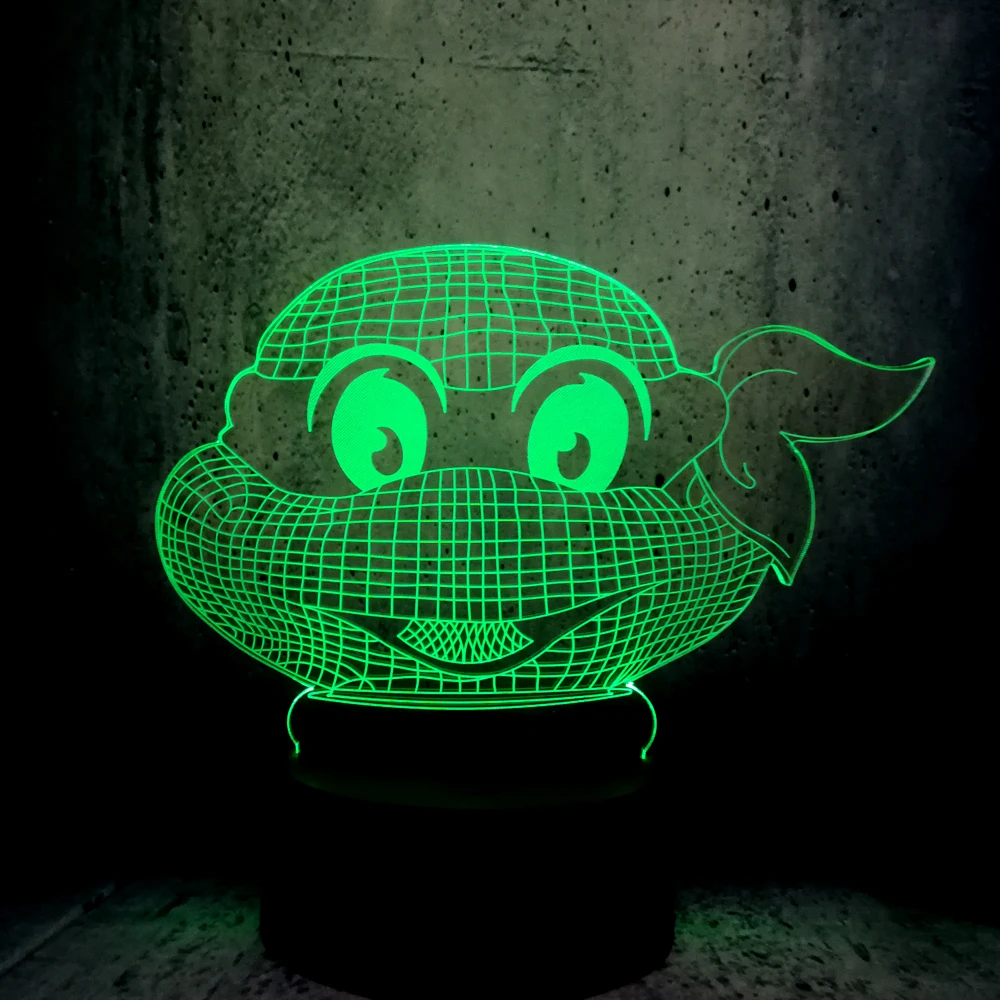 3d led lava creative Mutant Ninja Turtles Figure Modern Atmosphere 3D ...