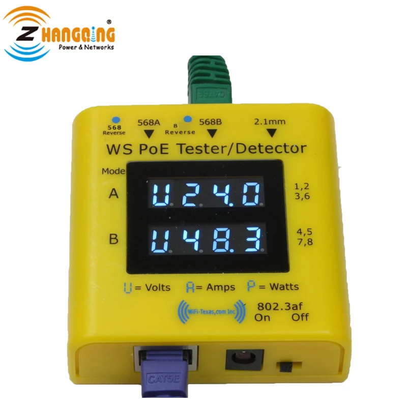 PoE Tester and Detector Bundle Inline PoE Voltage and Current Watts ...