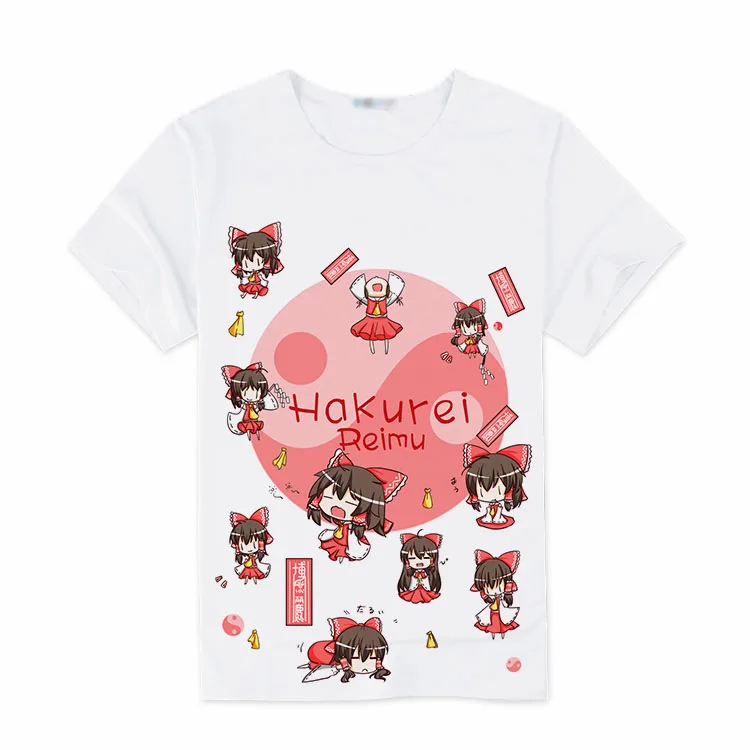 Anime Touhou Project T shirt Cirno Saigyouji Yuyuko Hakurei Reimu ...