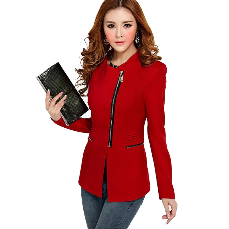 2015 New Design Women's Long-sleeve Short Winter Jacket Zipper Jackets ...