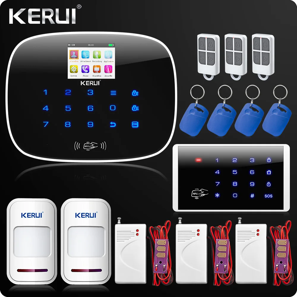 Wireless Gsm Home Burglar Security Alarm Quard Band Smart House App Control Sms Rfid Autodial