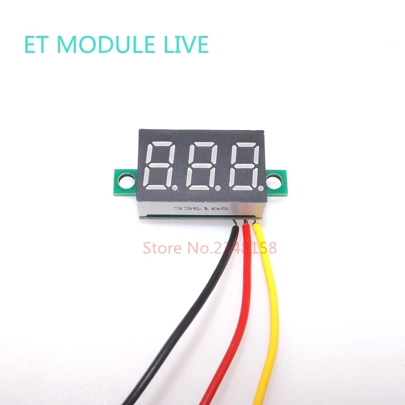 0.36" Digital Voltmeter DC 0V-100V Three Lines 3 digit Voltage Panel ...