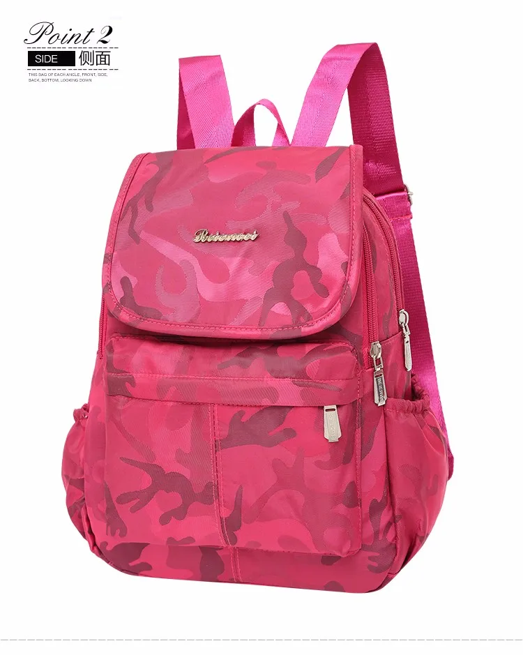 Feesly Women Backpack For Teenage Girl School Backpack Bag Camouflage ...