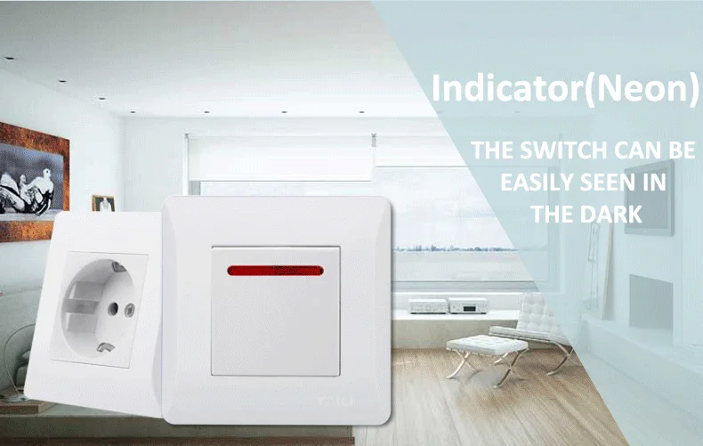 Taili Eu Standard Two Gang Two Way Wall Switch Light Switch Tl0613 ...