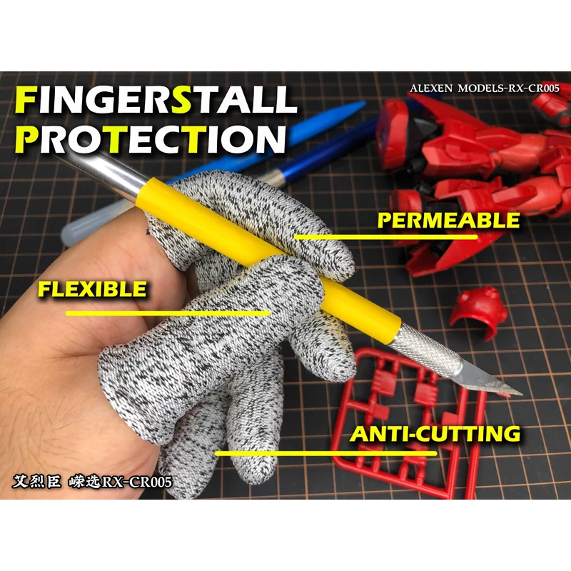 Model Gundum Assembly Upgrade FINGERSTALL PROTECTION Anti-cutting ...