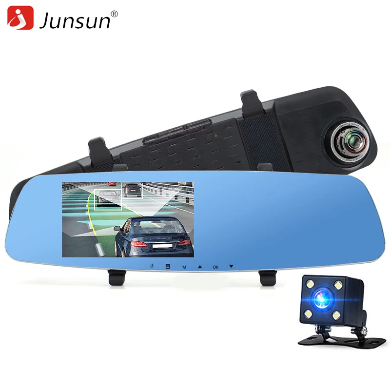 Купить junsun 5 "автомобильный видеорегистратор зеркало регистраторы с ...