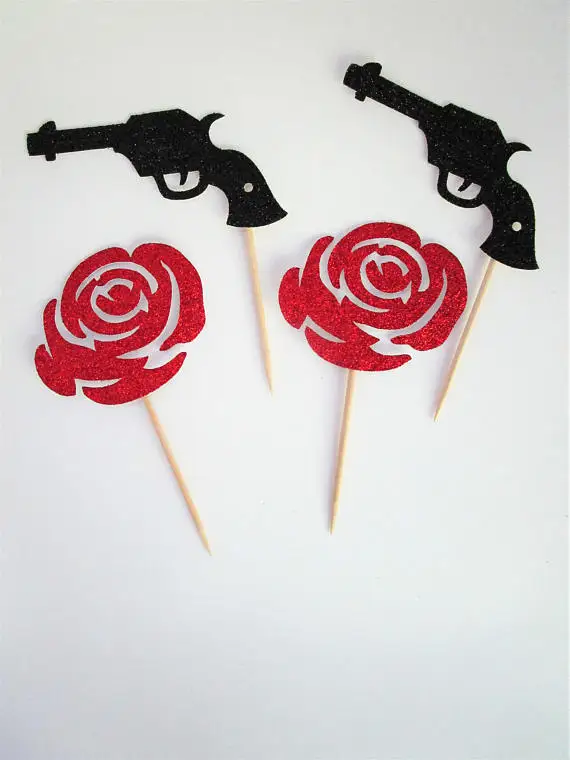 Party Decoration Cake Topper Guns N' Roses Cake Topper Guns N' Roses ...