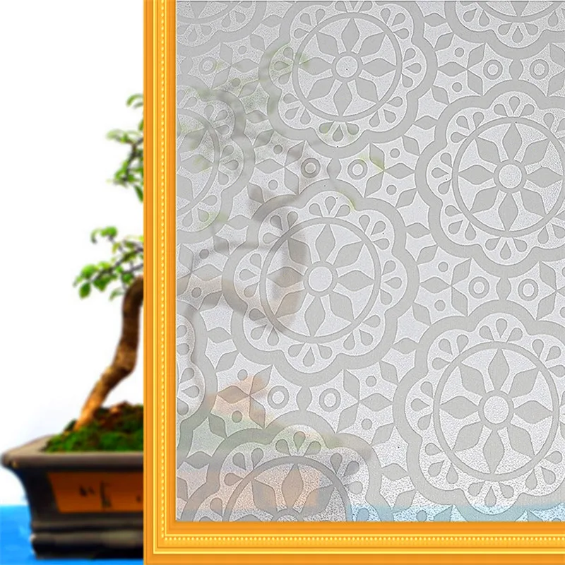 45*200cm Colorful Magnolia Art Opaque Frosted Window Films Vinyl Static ...