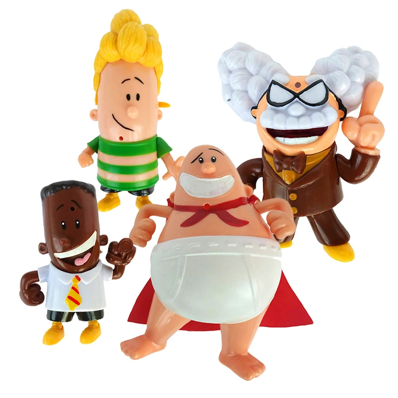 4pcs/lot Captain Underpants Action Figure Toys George Beard Harold ...