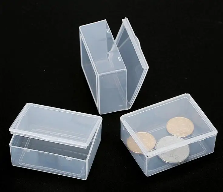 Mini Hard Clear Plastic Jewelry Necklace Craft Beads Makeup Storage Box ...