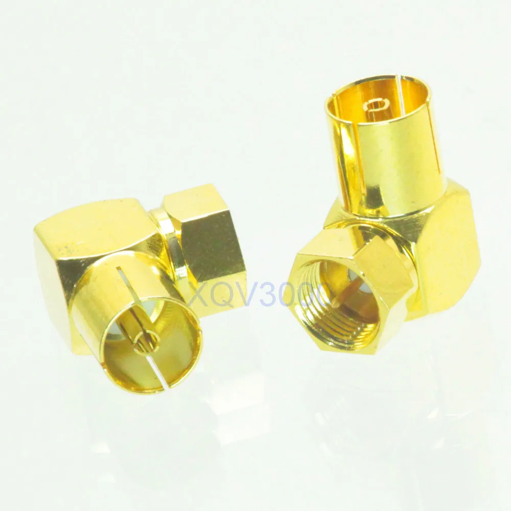 1pce Adapter converter F TV male plug to IEC PAL DVB T TV female jack ...