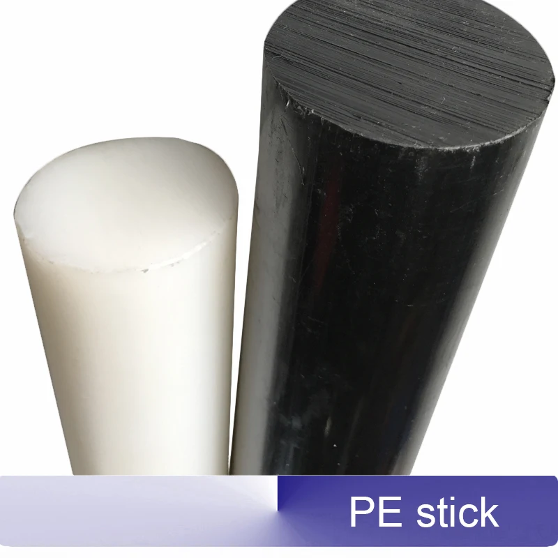 2PCS/lot 50cm Black White PE rod HDPE stick High density polyethylene rods