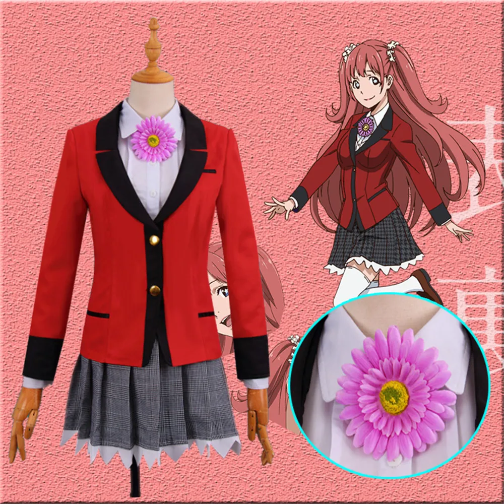RainbowCos0 จัดส่งฟรีคอสเพลย์เครื่องแต่งกาย Kakegurui นักพนัน Yumemi ...