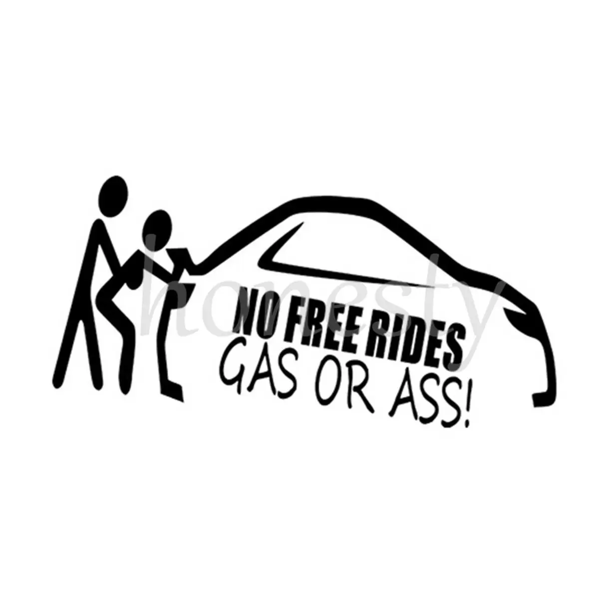 Gass Or Ass No Free Rides Car Decal Window Truck Auto Bumper Laptop ...