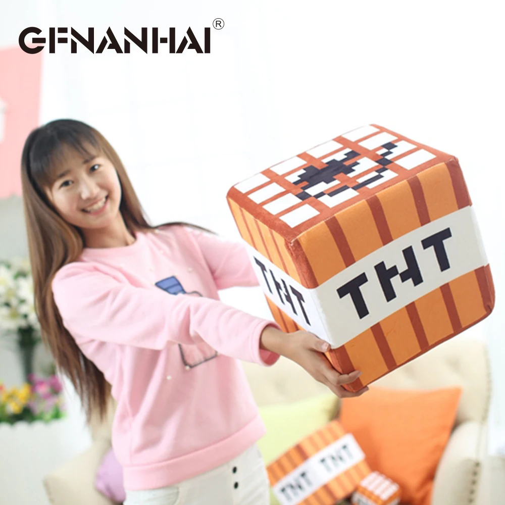 1pc 20cm Cartoon Game Minecraft TNT Bomb Plush Toy Stuffed Keychain ...
