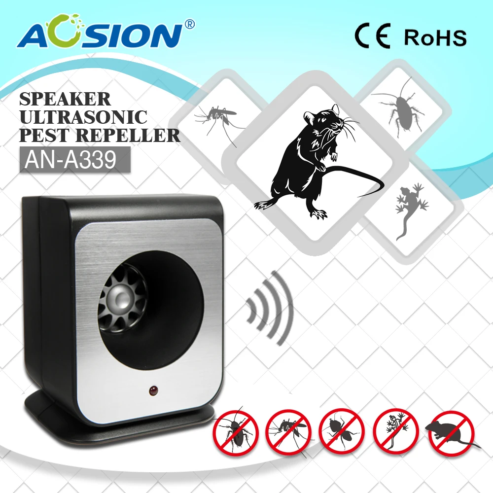 Aosion home pest reject product black single speaker ultrasonic pest ...