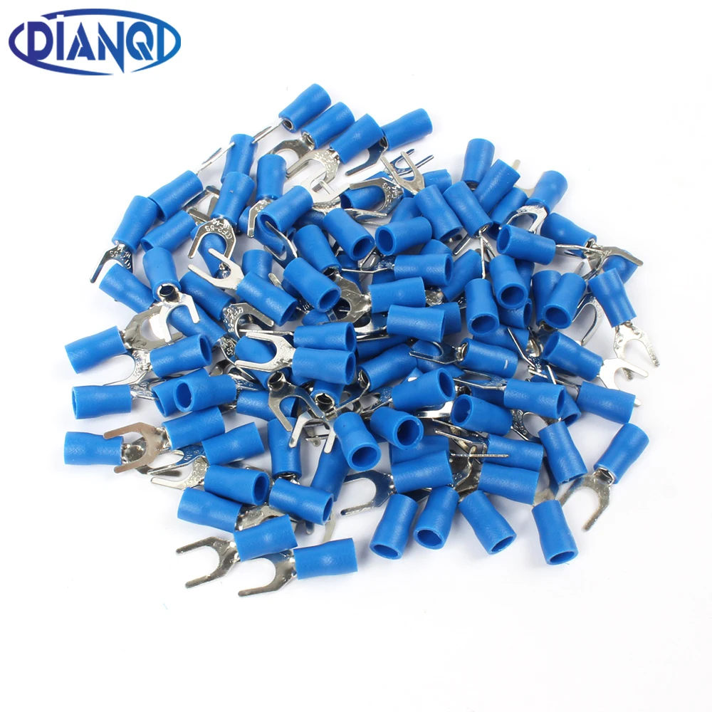 Dianqi Sv2-5 Blue Furcate Insulated Wiring Terminals Cable Wire ...