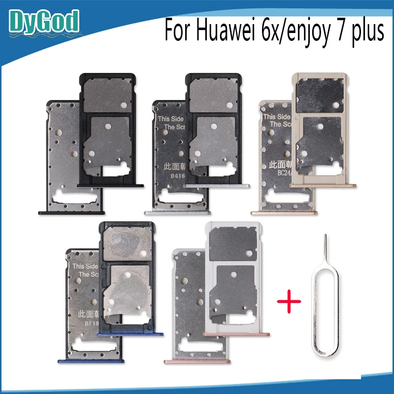 DyGod For Huawei 6x enjoy 7 plus Sim Card Holder Tray Card Slot Mobile ...