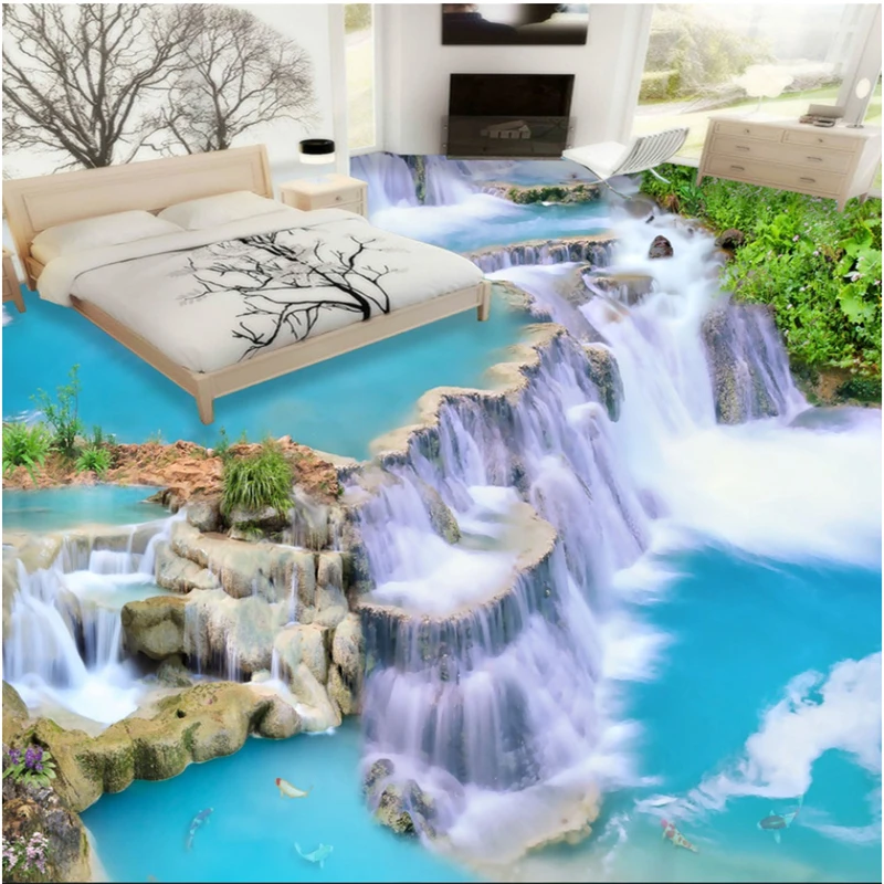 Beibehang Custom Photo Wallpaper 3d Mural Wall Stickers Waterfall Water