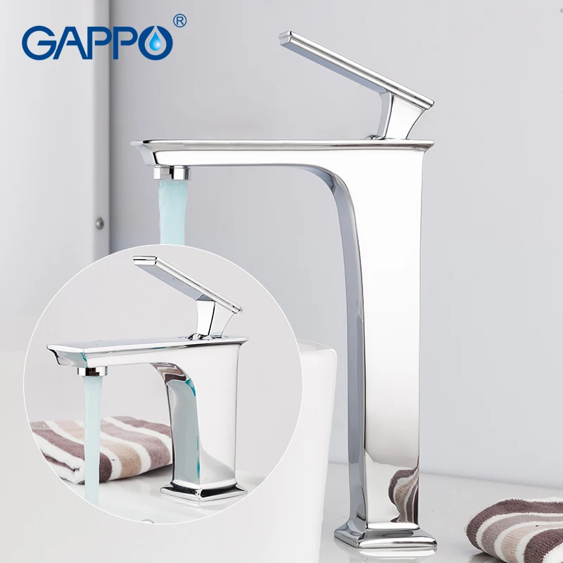 GAPPO Basin Faucet Waterfall Chrome Bathroom Basin Sink Faucets Mixer Taps Faucets Mixer Taps ...