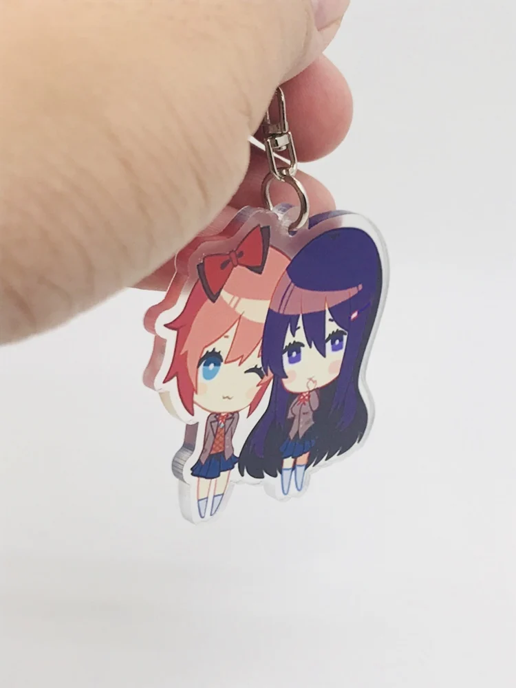 Doki Doki Literature Club Cosplay Props Monika Keychain Natsuki Sayori ...