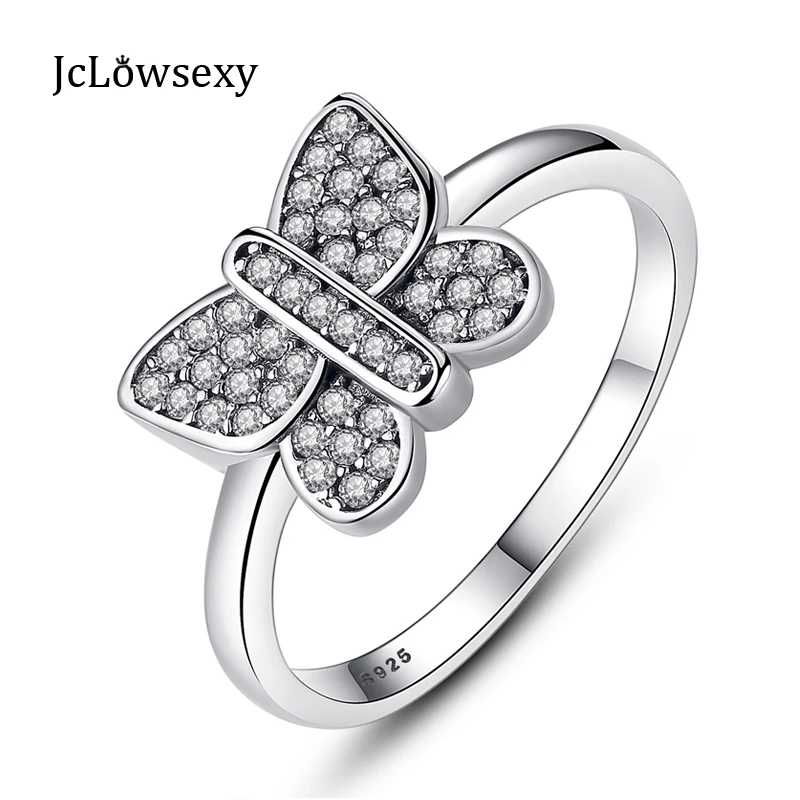 New 100% Authentic 925 Sterling Silver Rings Full Crystal Cute ...