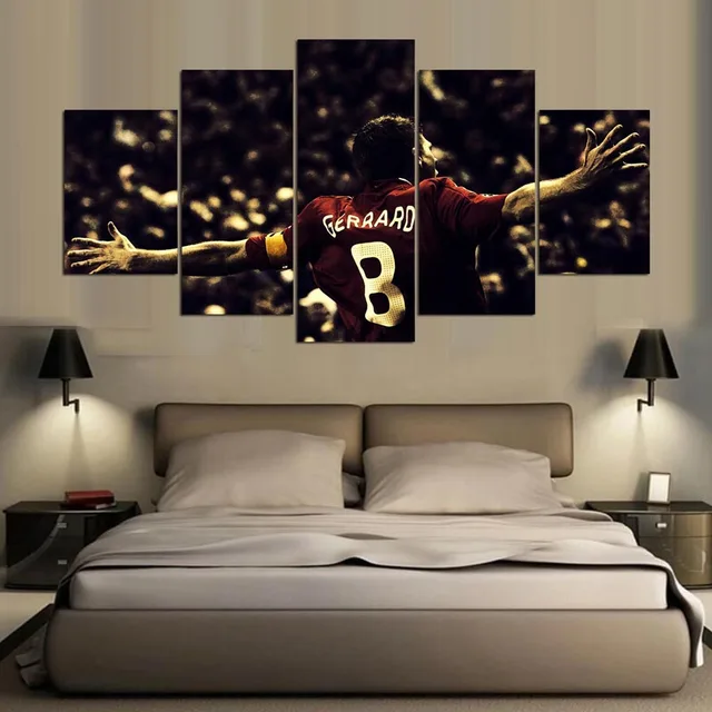 Aliexpress.com : Buy 5 panel hd liverpool fc print canvas art wall ...