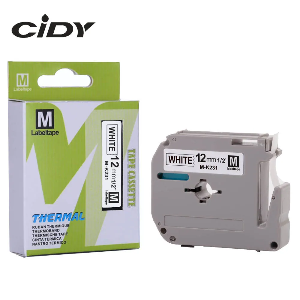 CIDY impresora de etiquetas Mk Tape MK231 MK 231 M K231, negro sobre ...