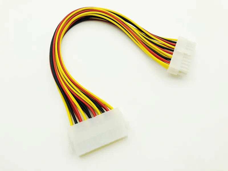 20 Pin Male to 20Pin Female Internal PC PSU Power Adapter ATX Extension ...