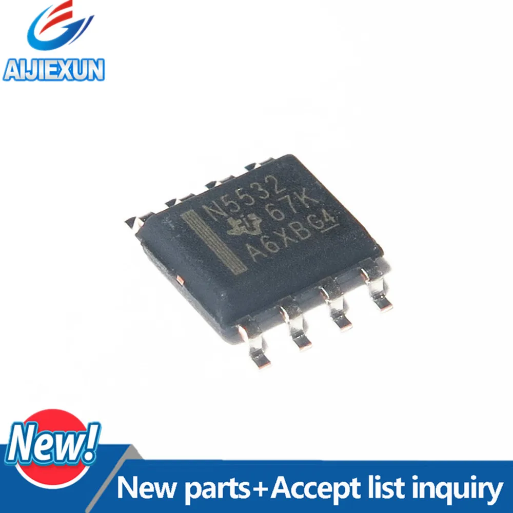 20Pcs NE5532DR N5532 SOP8 OP Amp Dual GP 15V 8 Pin SOIC T/R RoHS ...