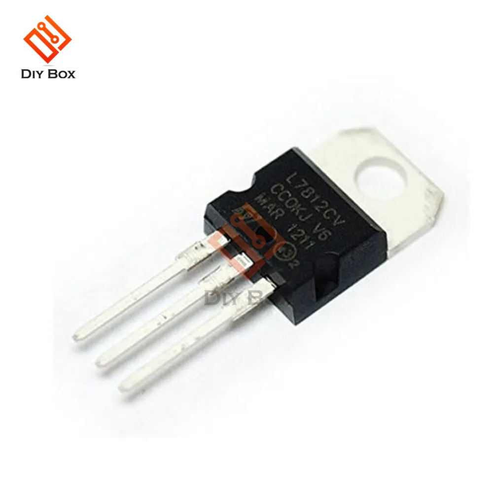 5pcs L7812CV LM7812 L7812 7812CV 7812 Terminals Through Hole Voltage ...