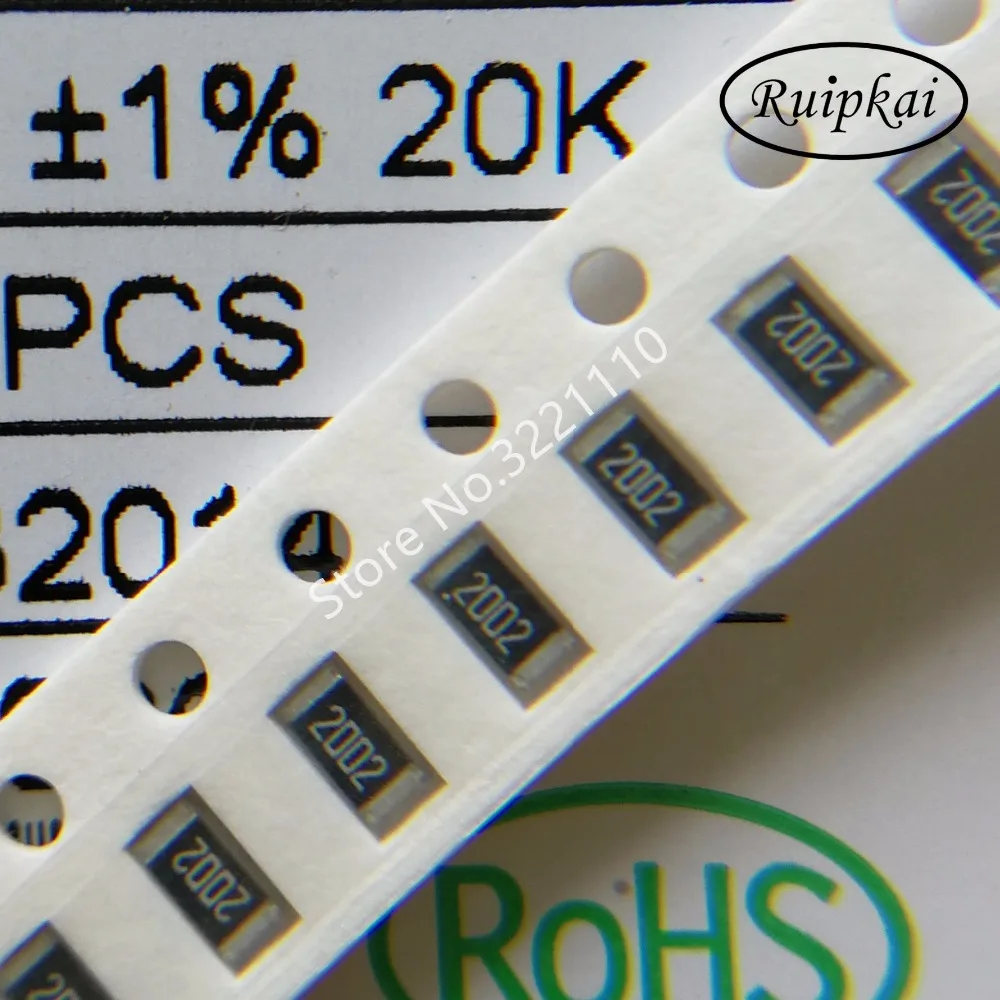 200 PCS 3216 20 K ohm de Marcação 2002 Thick film resistor de chip 3216 ...