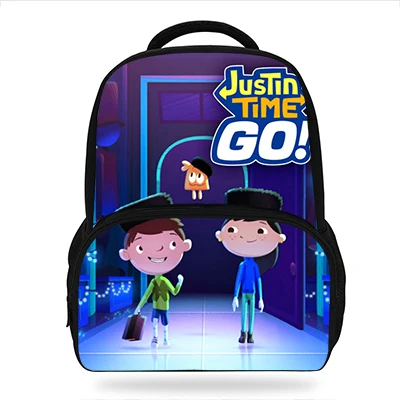 Girls Cartoon Justin Time Go Design Backpack Character Cute Pattern ...