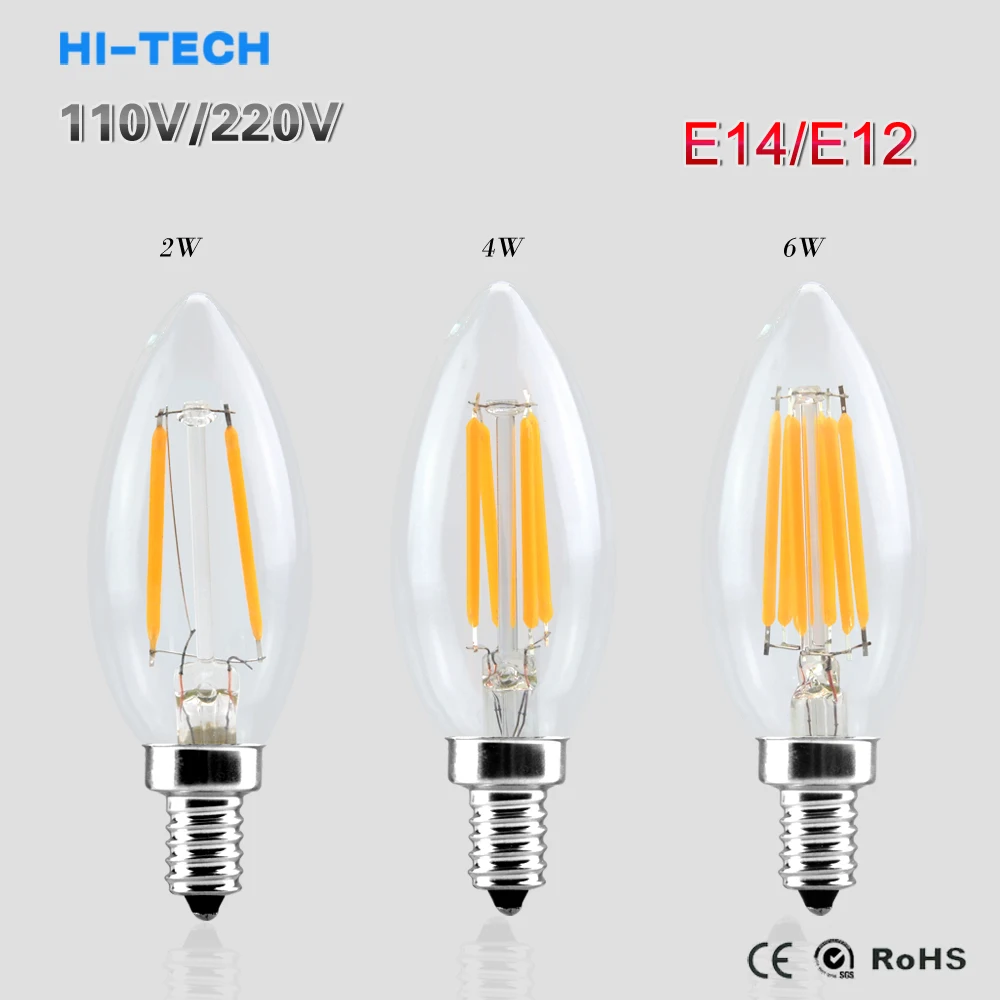 Aliexpress.com : Buy E14 E12 Led Light 110V / 220V 2W 4W 6W Led ...