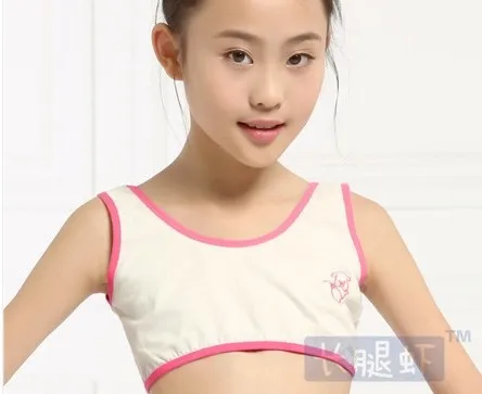 V TREE New arrival breathable shaping 100% cotton girl child bra kids ...