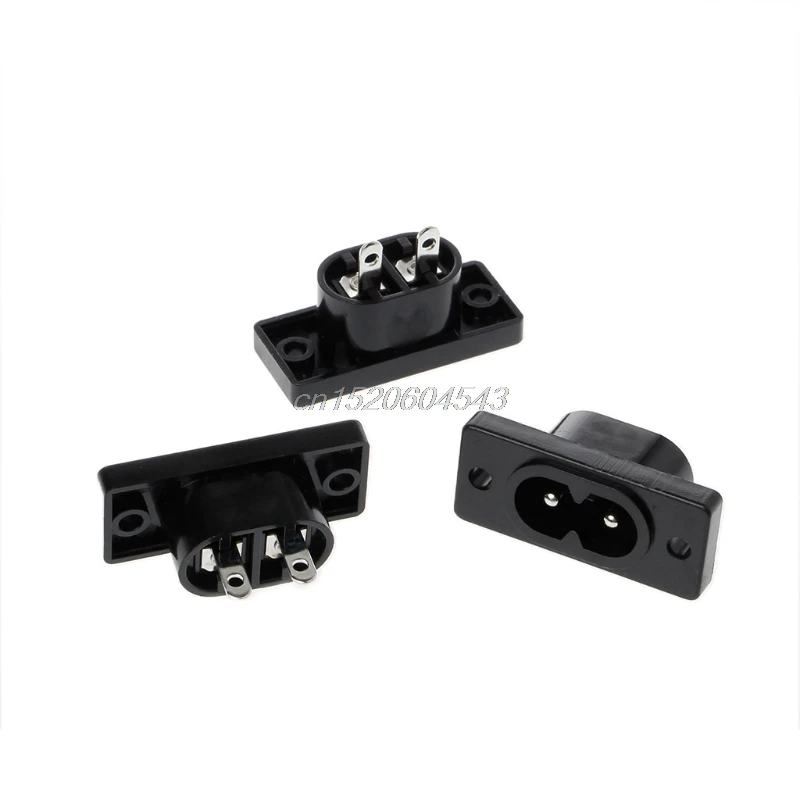 5 Pcs Iec320 C8 2 Terminal Power Plug Inlet Socket Ac 250v 2.5a R24 ...