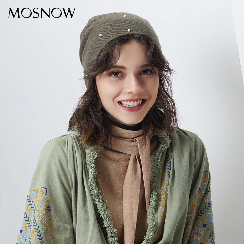 Winter Parels Hoeden Voor Vrouw 2019 Nieuwe Wol Mutsen Gebreide Muts ...