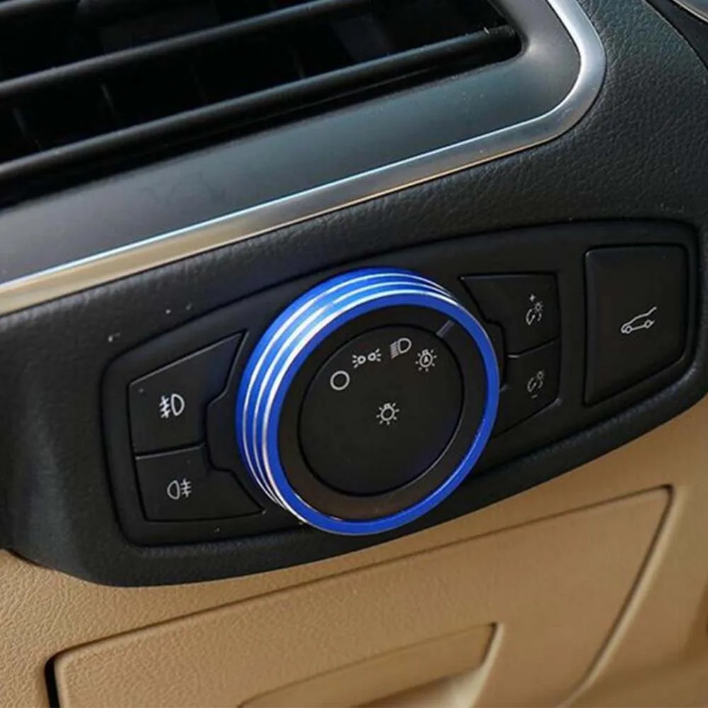 Headlight Adjustment Knob Head lamp Stickers cover Car interior molding ...