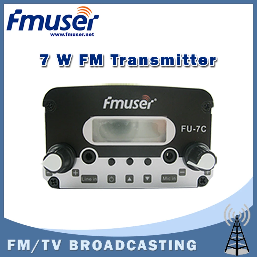Free shipping FMUSER FU 7C 7W FM Transmitter stereo PLL FM radio ...