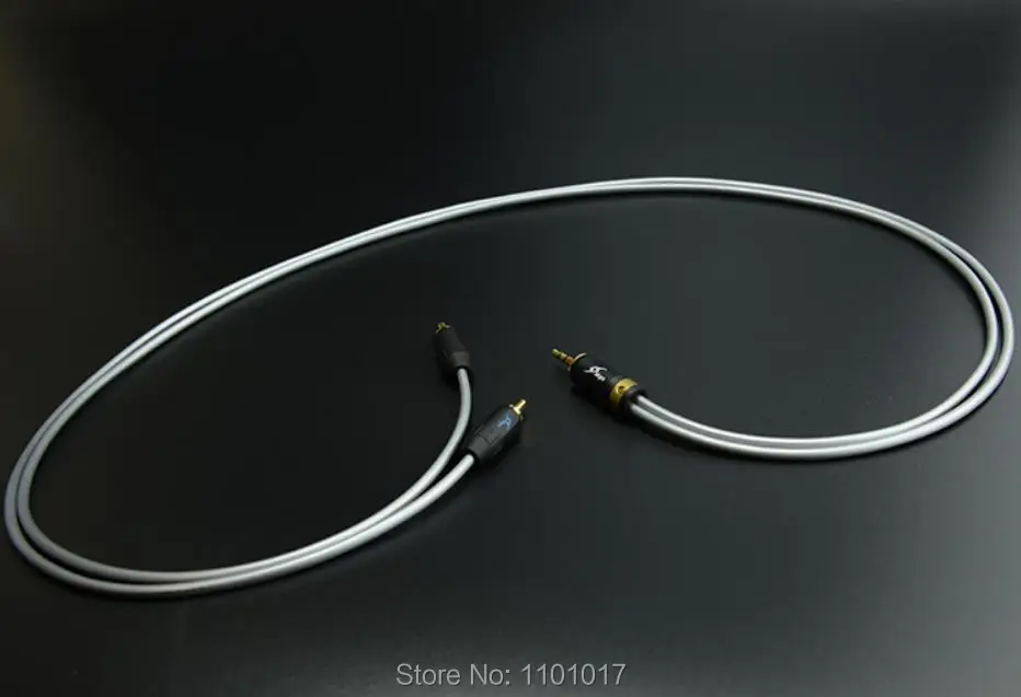 HiFi EXQUiS MPS X-7 OCC Signal Interconnect Cable 3.5mm to 2 RCA Hi-Fi ...