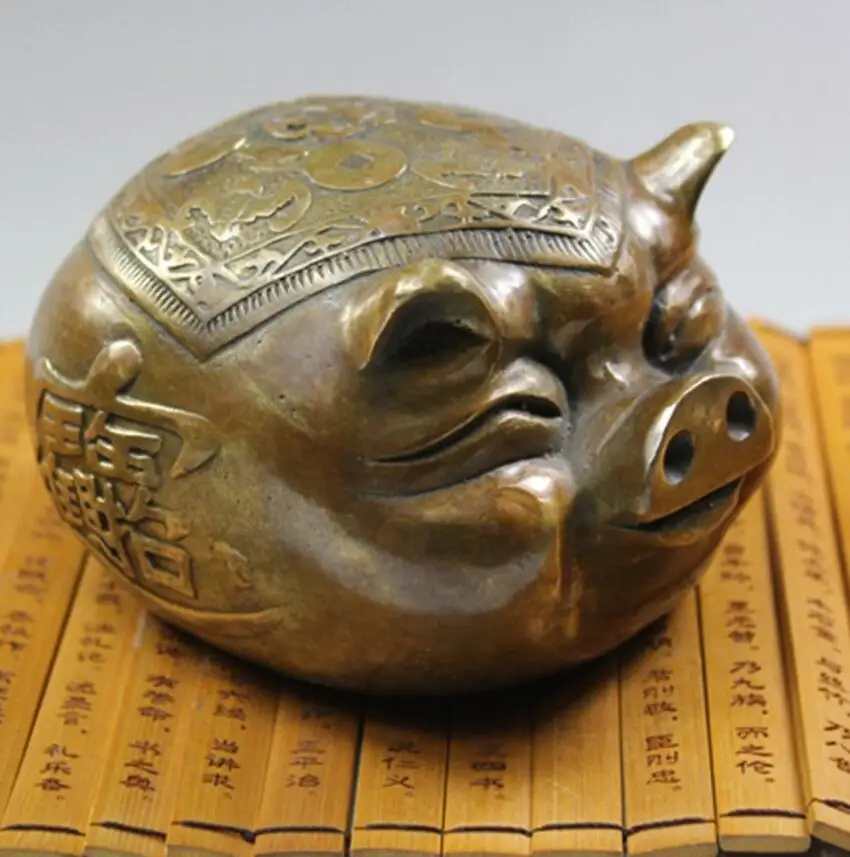 Chinese-Zodiac-Fortune-copper-pig-collection-upscale-home-furnishing ...