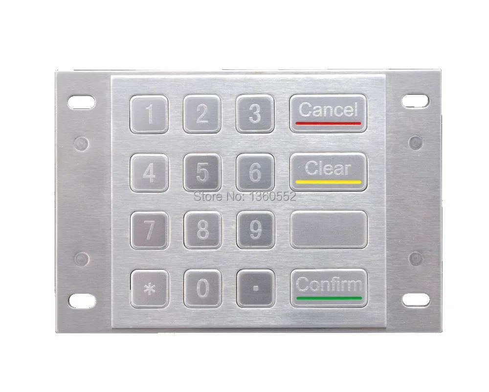 Kiosk metal 3DES Encrypted EPP keypad, Encryted Metal Keypad, Kiosk pin ...