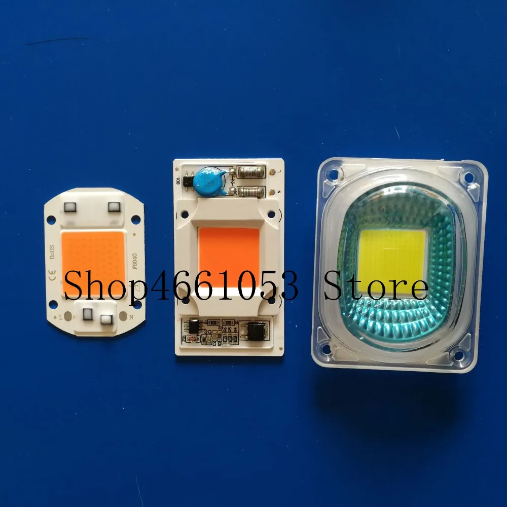 1set-of-LED-COB-Chip-Lens-Reflector-Smart-IC-Chip-50W-230V-For-LED ...