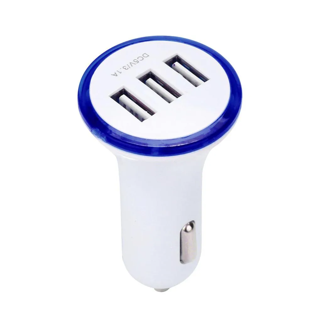 3.1A LED USB 3 Port Adapter Socket Car Charger